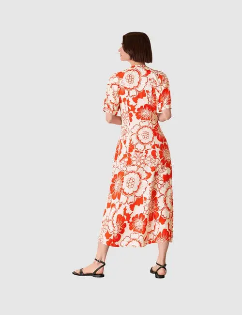 Whistles Floral Print Midi Dress