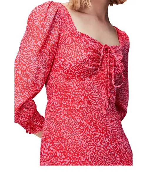 Whistles Leopard Print Midi Dress
