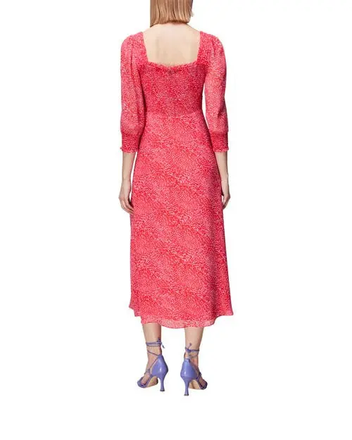 Whistles Leopard Print Midi Dress