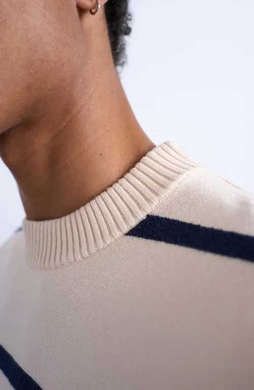 Topman Classic Fit Stripe Short Sleeve Sweater