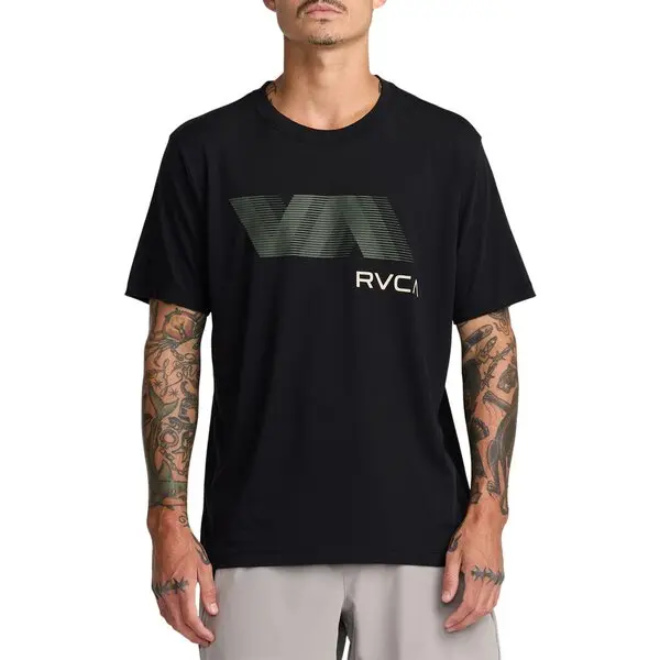 Rvca Va Blur Performance Graphic T-shirt - Black2