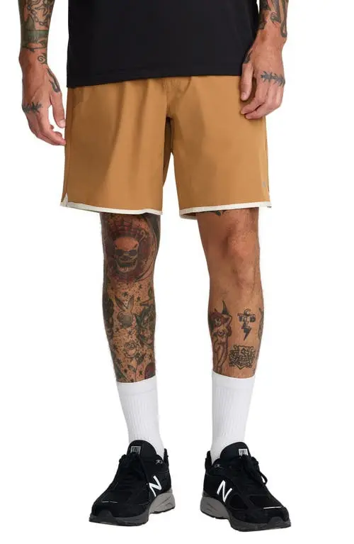 Rvca Yogger Stretch Contrast Shorts - Camel