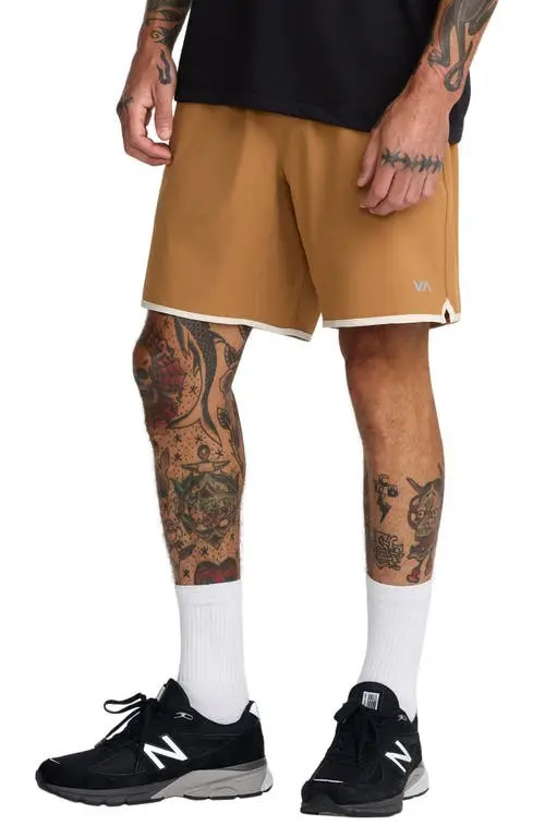 Rvca Yogger Stretch Contrast Shorts - Camel