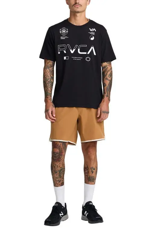 Rvca Yogger Stretch Contrast Shorts - Camel
