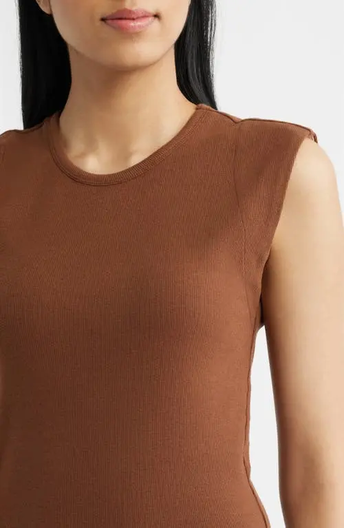 BRAVE+TRUE Daphne Sleeveless Midi Dress - Brown Check