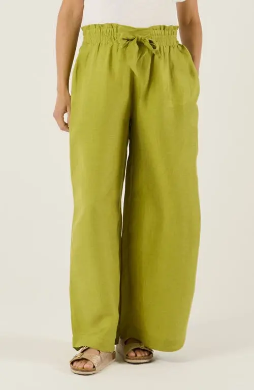 CACHE COEUR Maternity Twill Wide Leg Pants - Anis