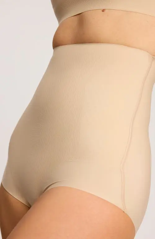 Commando Zone Smoothing High Waist Briefs - Beige