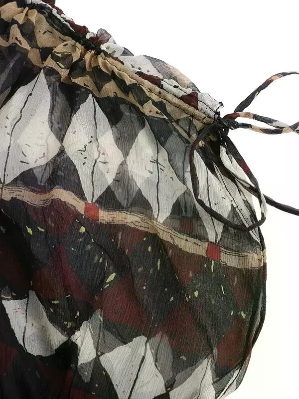 INTO THE EAST Geometric Print Blouse
