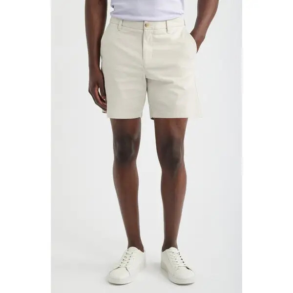 Nordstrom Stretch Cotton Chino Shorts - Grey Moonbeam