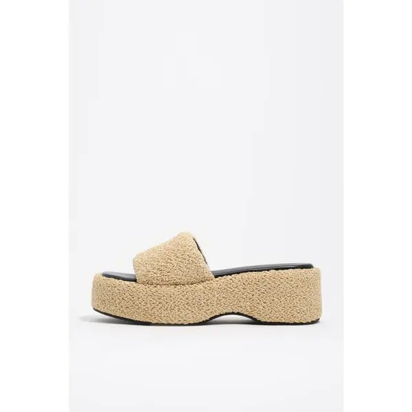 Bimba Y Lola Textile High Platform Sandals - Natural