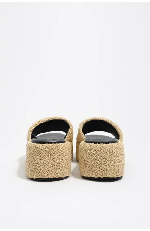 Bimba Y Lola Textile High Platform Sandals - Natural