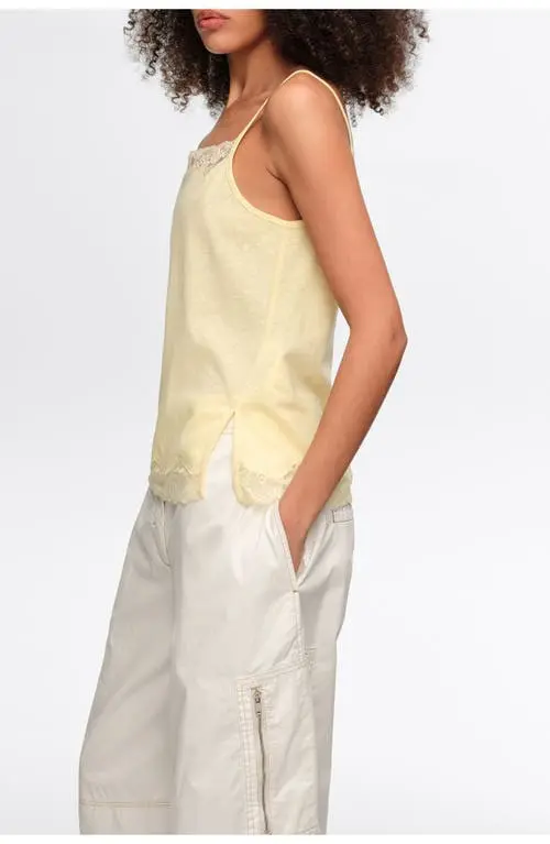Bimba Y Lola Lace Trimmed Camisole - Light Yellow