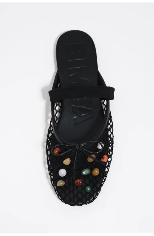 Bimba Y Lola Embellished Mesh Slingback Ballerinas