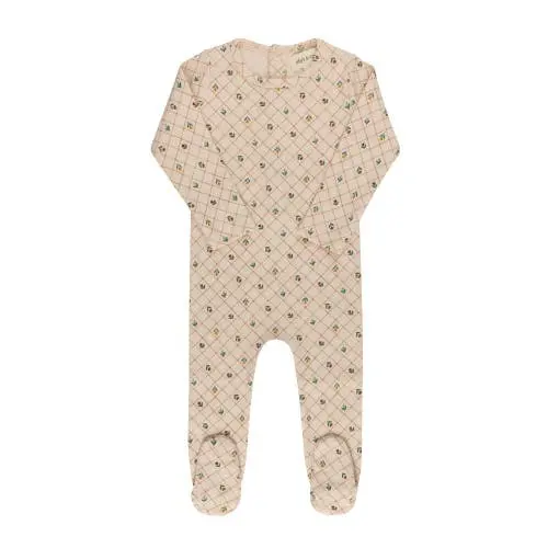 ELY'S & CO. Floral Grid Collectionfootie - Pink