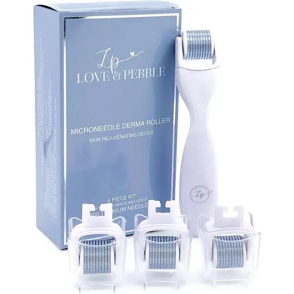 LOVE AND PEBBLE Microneedle Derma Roller - White