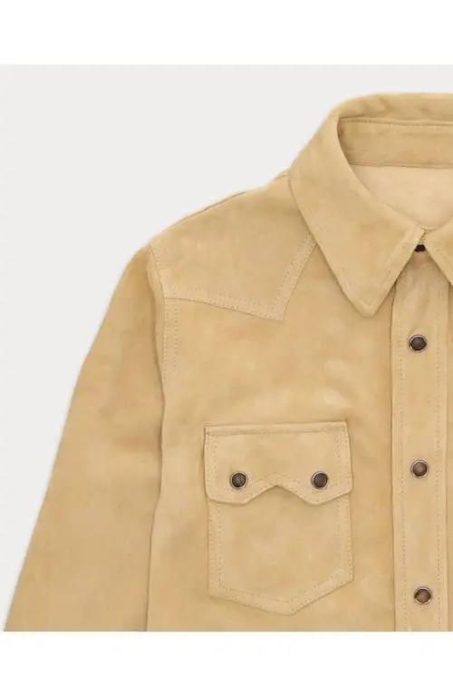 FORTELA Suede Western Shirt - Beige