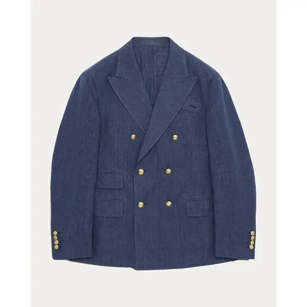 FORTELA Travel Classic Linen Jacket - Blue
