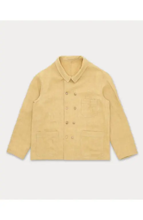 FORTELA Garçon Double-breasted Linen Jacket - Camel