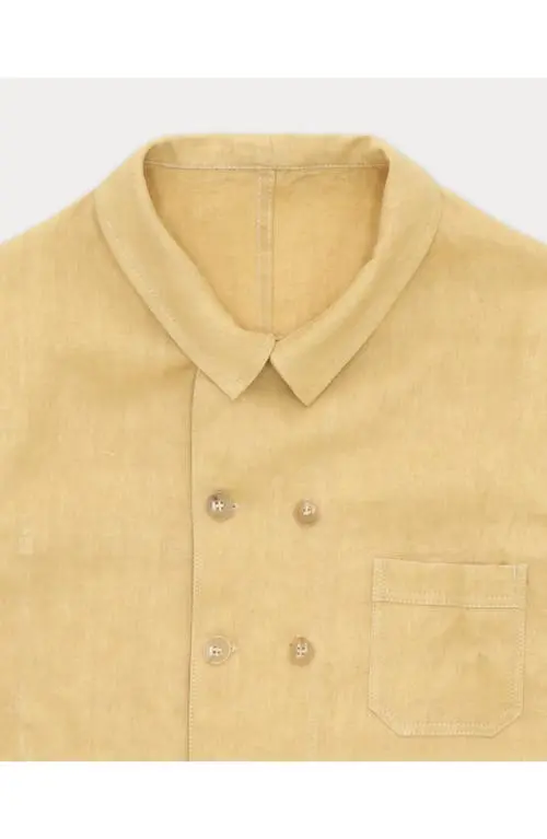 FORTELA Garçon Double-breasted Linen Jacket - Camel