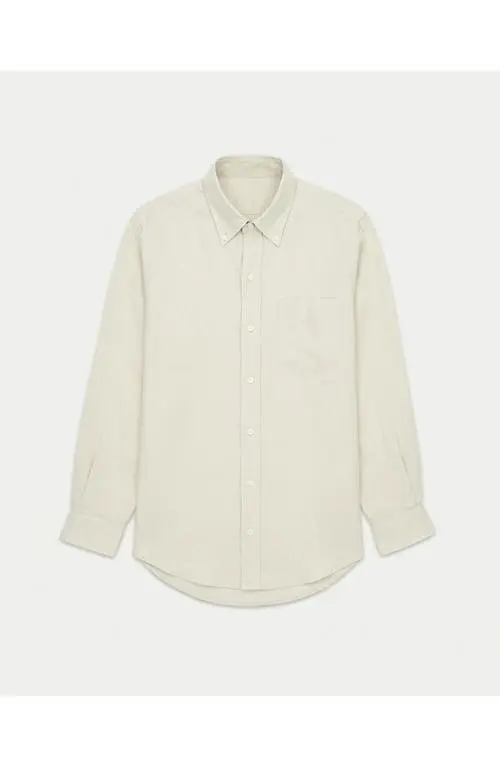 FORTELA King Linen Striped Shirt - Ecru