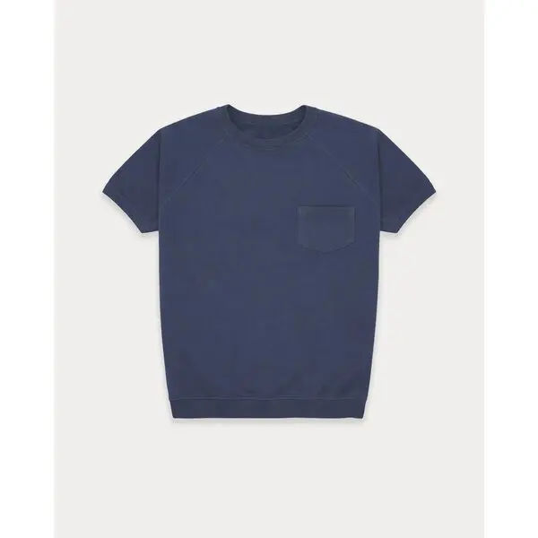 FORTELA Short Sleeve Brushed Jersey Sweatshirt - Indigo