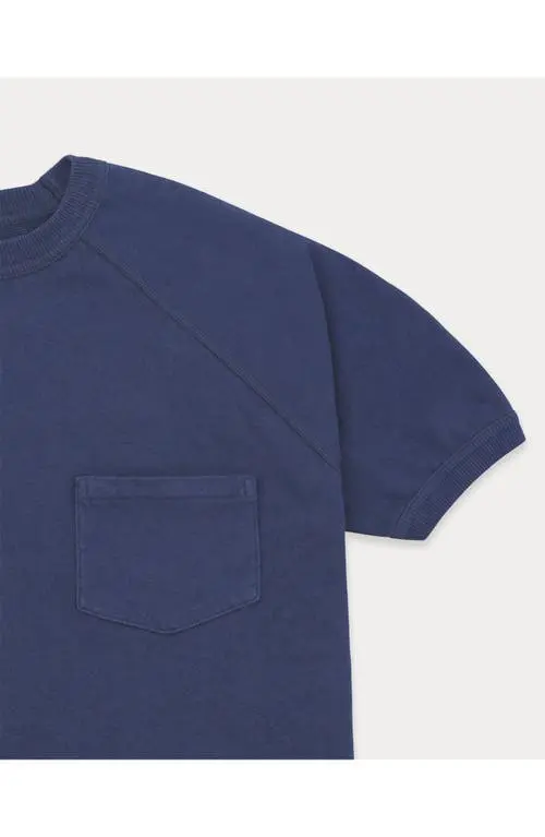 FORTELA Short Sleeve Brushed Jersey Sweatshirt - Indigo