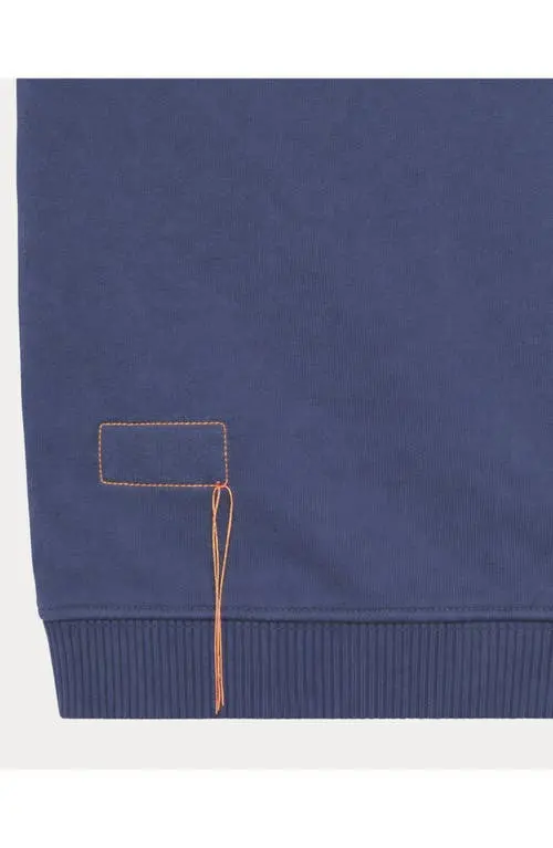 FORTELA Short Sleeve Brushed Jersey Sweatshirt - Indigo