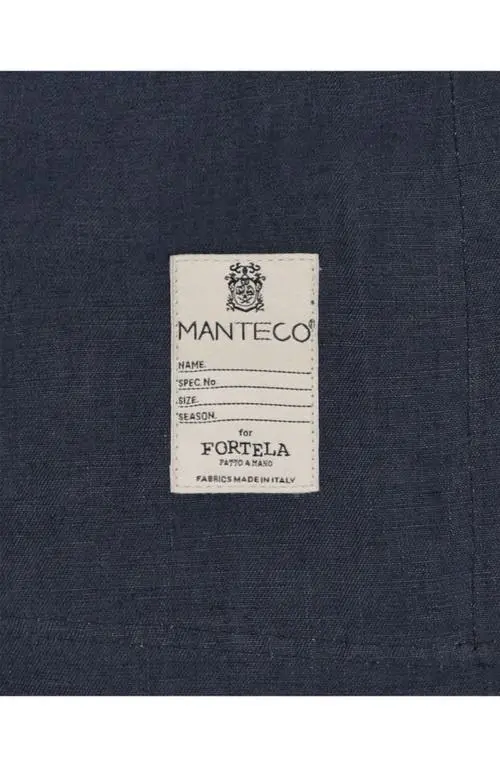FORTELA Owen Linen Safari Jacket - Blue
