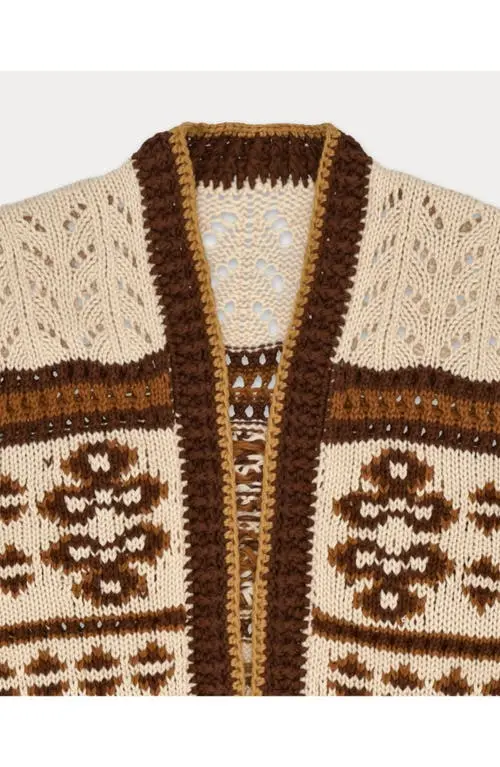 FORTELA Navajo Pattern Knit Cardigan