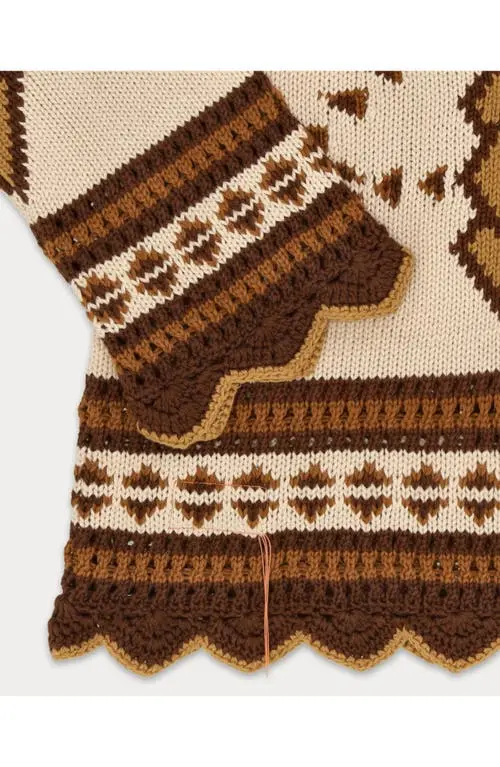 FORTELA Navajo Pattern Knit Cardigan
