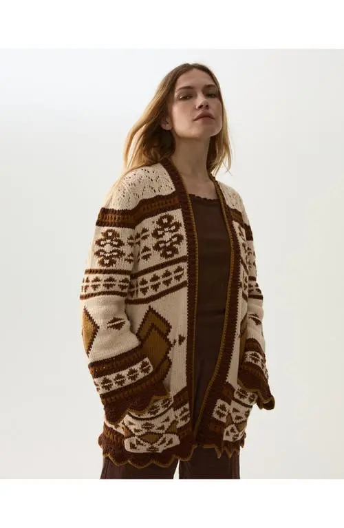 FORTELA Navajo Pattern Knit Cardigan