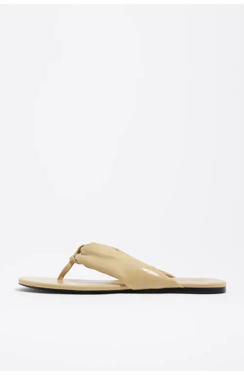 Bimba Y Lola Tubular Leather Flat Sandals - Ochre