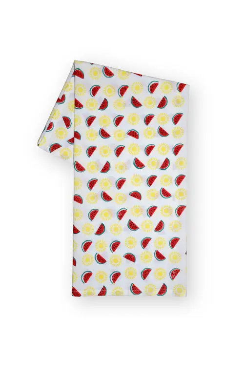 PASSION LILIE Watermelon & Sun Cotton Tea Towelset Of 2 - Red