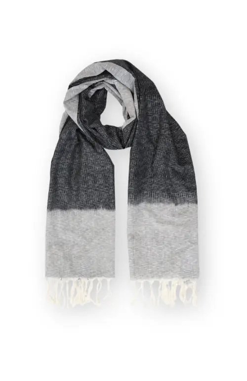 PASSION LILIE And Gray Timeless Scarf - Black