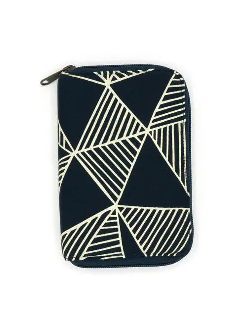 FAIR ANITA Geometric Zip Jewelry Organizer - Navy
