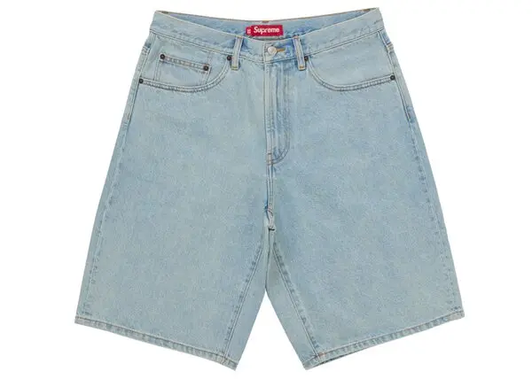 Supreme Baggy Denim Shorts - Light Blue