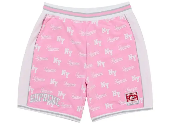 Supreme Mitchell & Ness Monogram Basketball Short - Pink