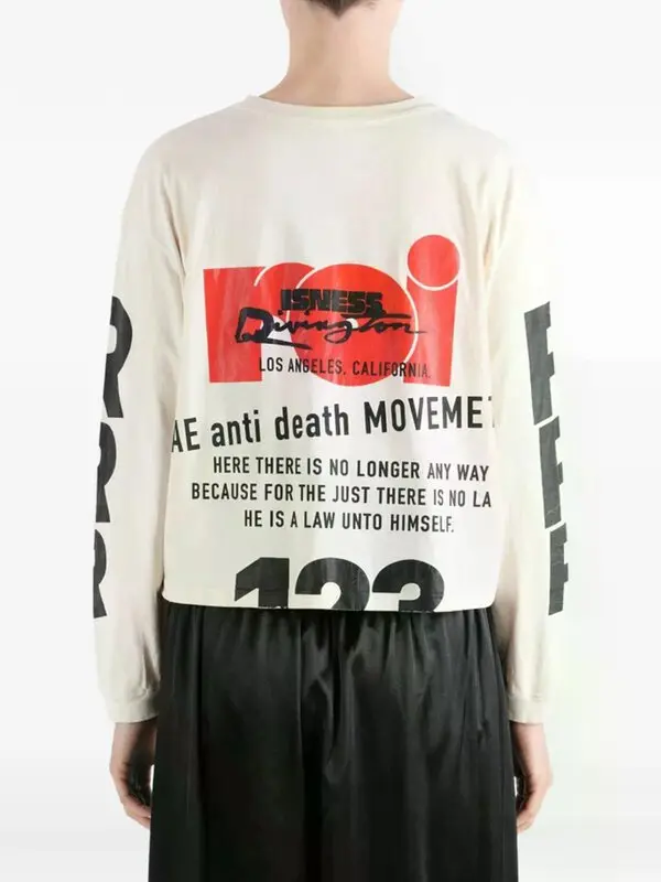 RRR123 Graphic Print Long-sleeved T-shirt