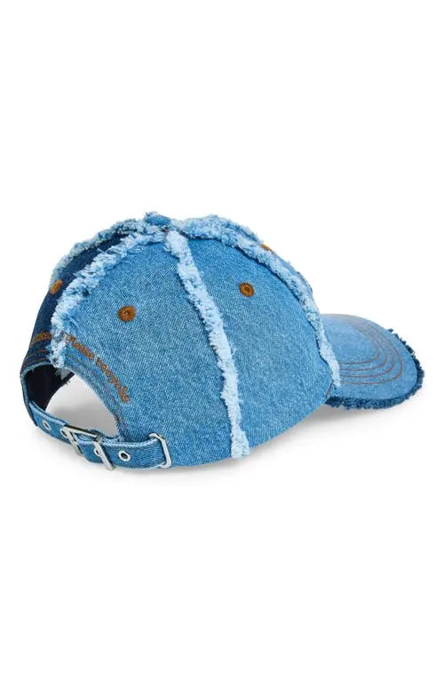 GANNI Denim Patchwork Baseball Cap - Multicolour