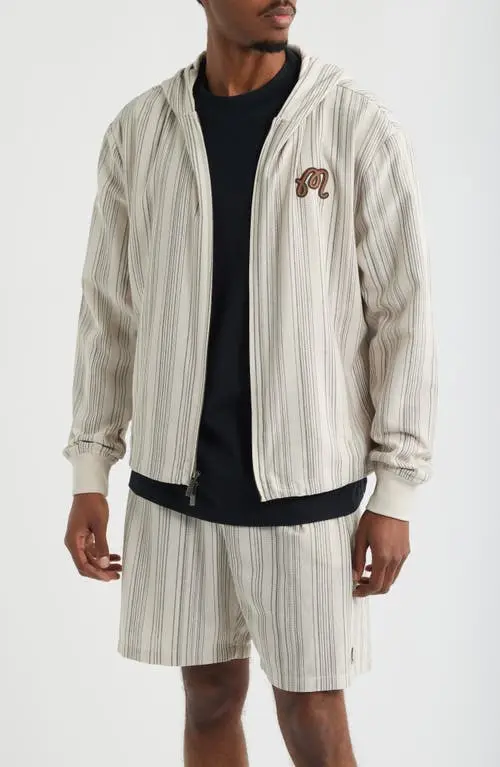 MALBON Arena Hooded Jacket - Cream Stripe