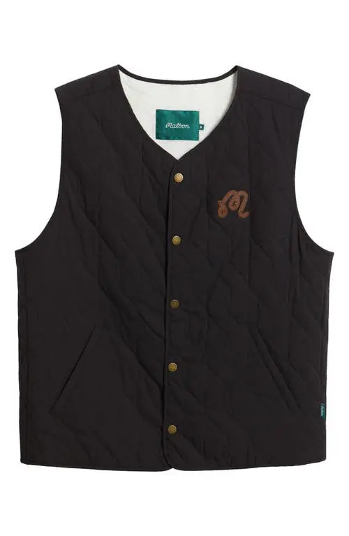 MALBON Vincenzo Quilted Vest - Black Onyx