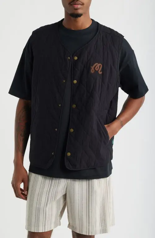 MALBON Vincenzo Quilted Vest - Black Onyx