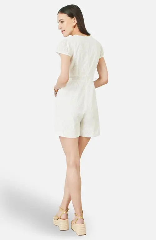 YUMI Cotton Broderie Anglaise Playsuit