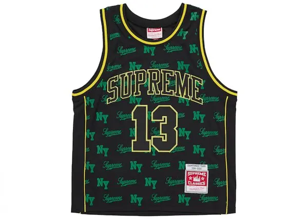 Supreme Mitchell & Ness Monogram Basketball Jersey - Black