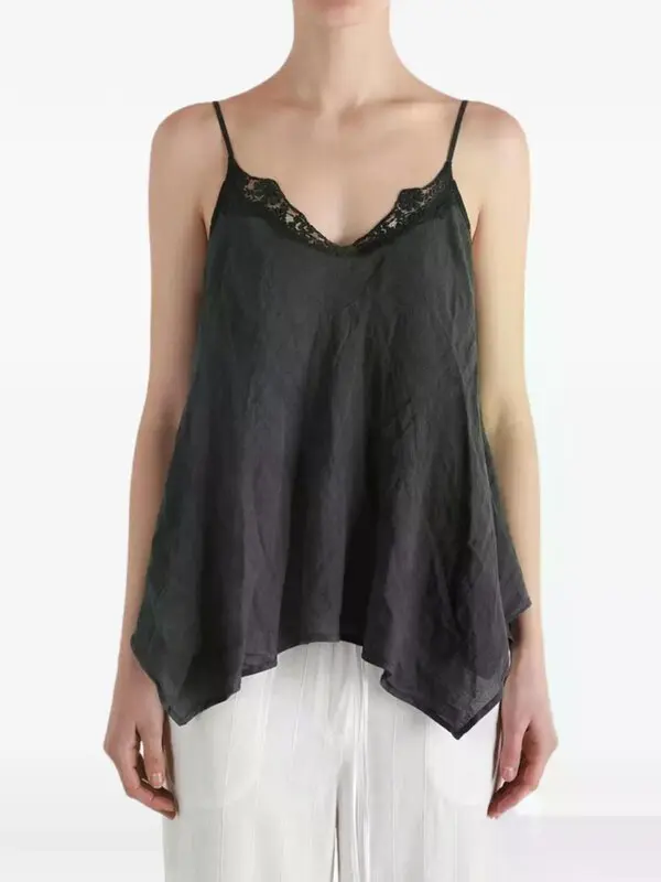 MARC LE BIHAN Lace Trim Handkerchief Hem Camisole