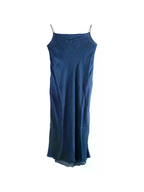 MARC LE BIHAN Crinkled Silk Midi Dress - Blue
