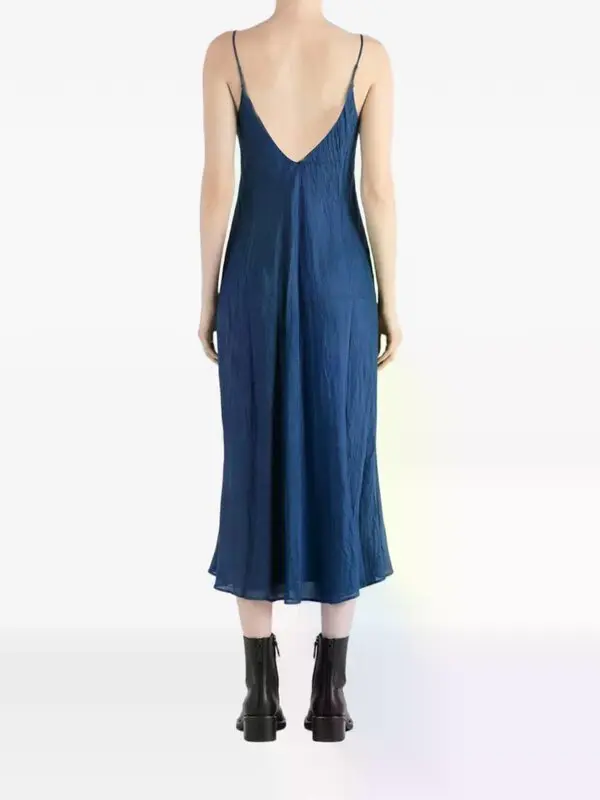 MARC LE BIHAN Crinkled Silk Midi Dress