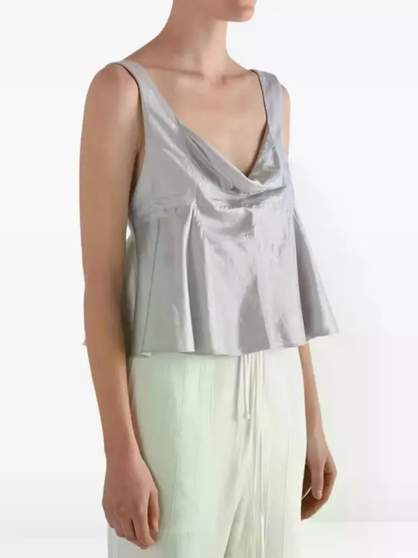 MARC LE BIHAN Cowl Neck Peplum Top