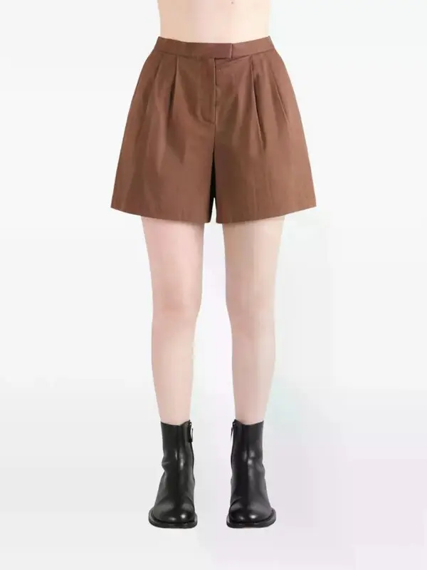 MARGARET HOWELL Pleated Silk Shorts