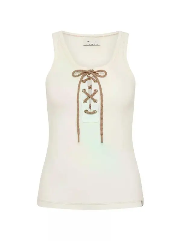 The Upside Lace-up Ribbed Tank Top